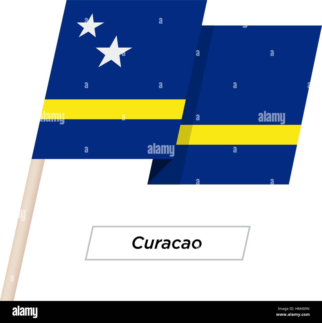 Wavy curacaoan flag Stock Vector Images - Alamy