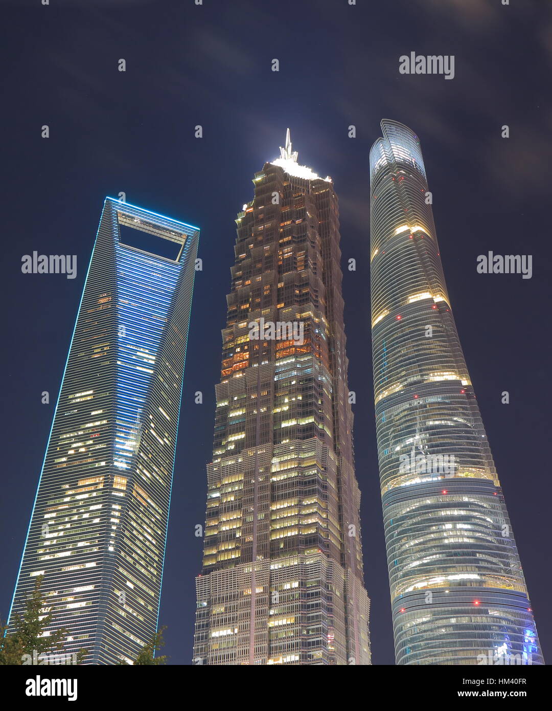 Shanghai Pudong financial district cityscape in Shanghai China Stock ...