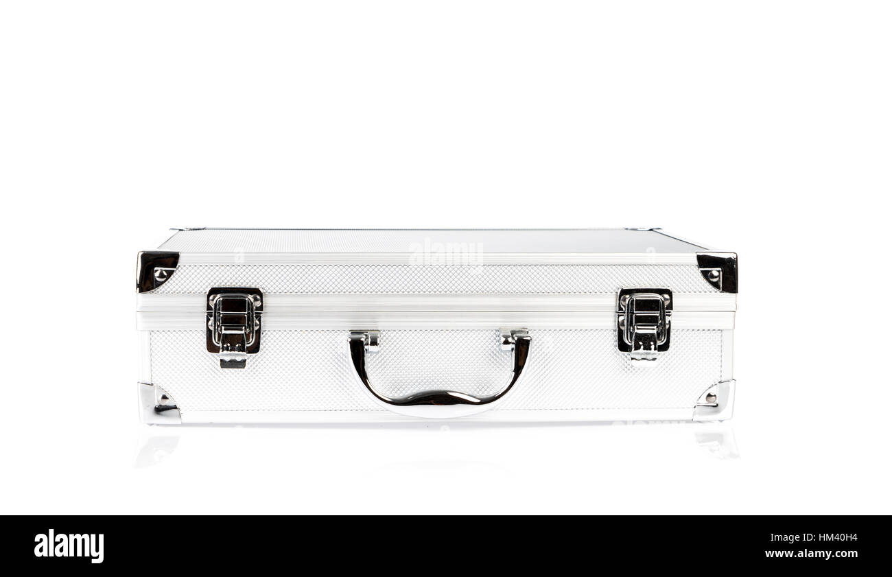 Metal Case on white background Stock Photo - Alamy