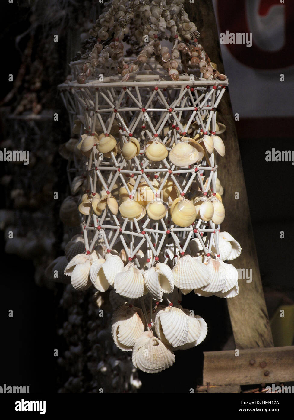 Decorations made from seashells. Kerala, India Stock Photo - Alamy