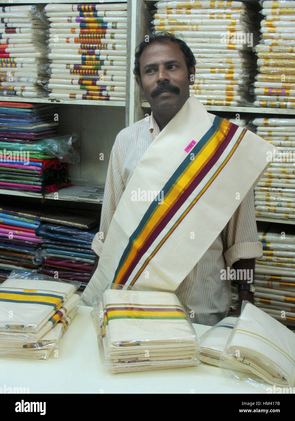 Stacks of saree hi-res stock photography and images - Alamy