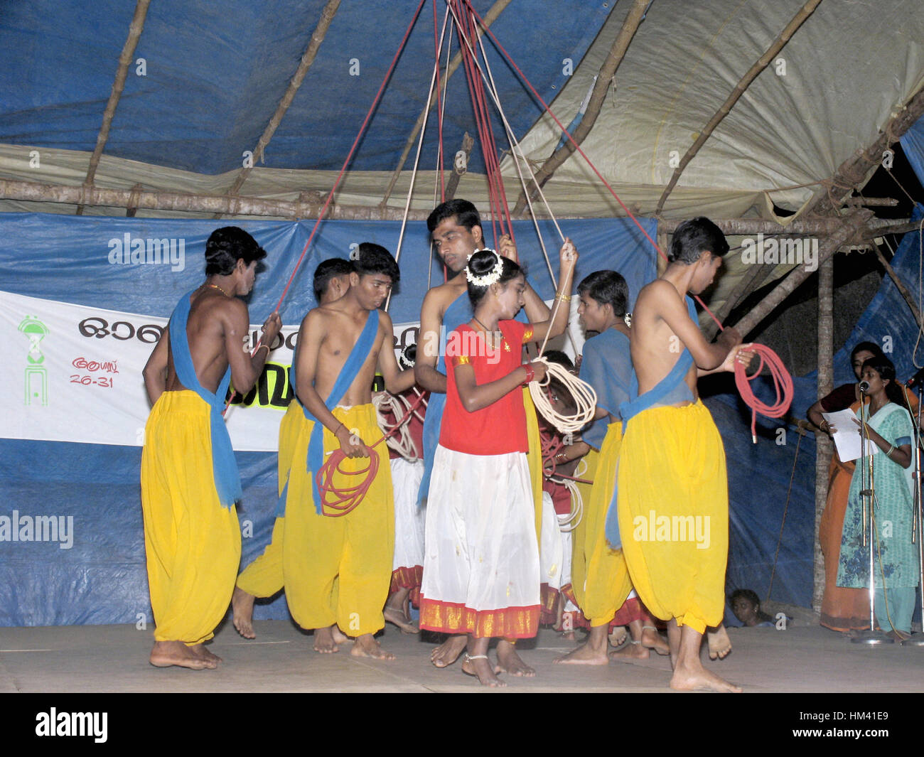 A folk dance during Onam festival. Kerala, India Stock Photo - Alamy