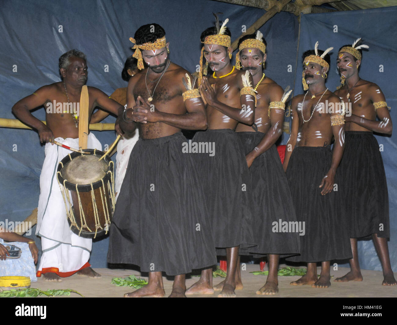 A folk dance during Onam festival. Kerala, India Stock Photo - Alamy