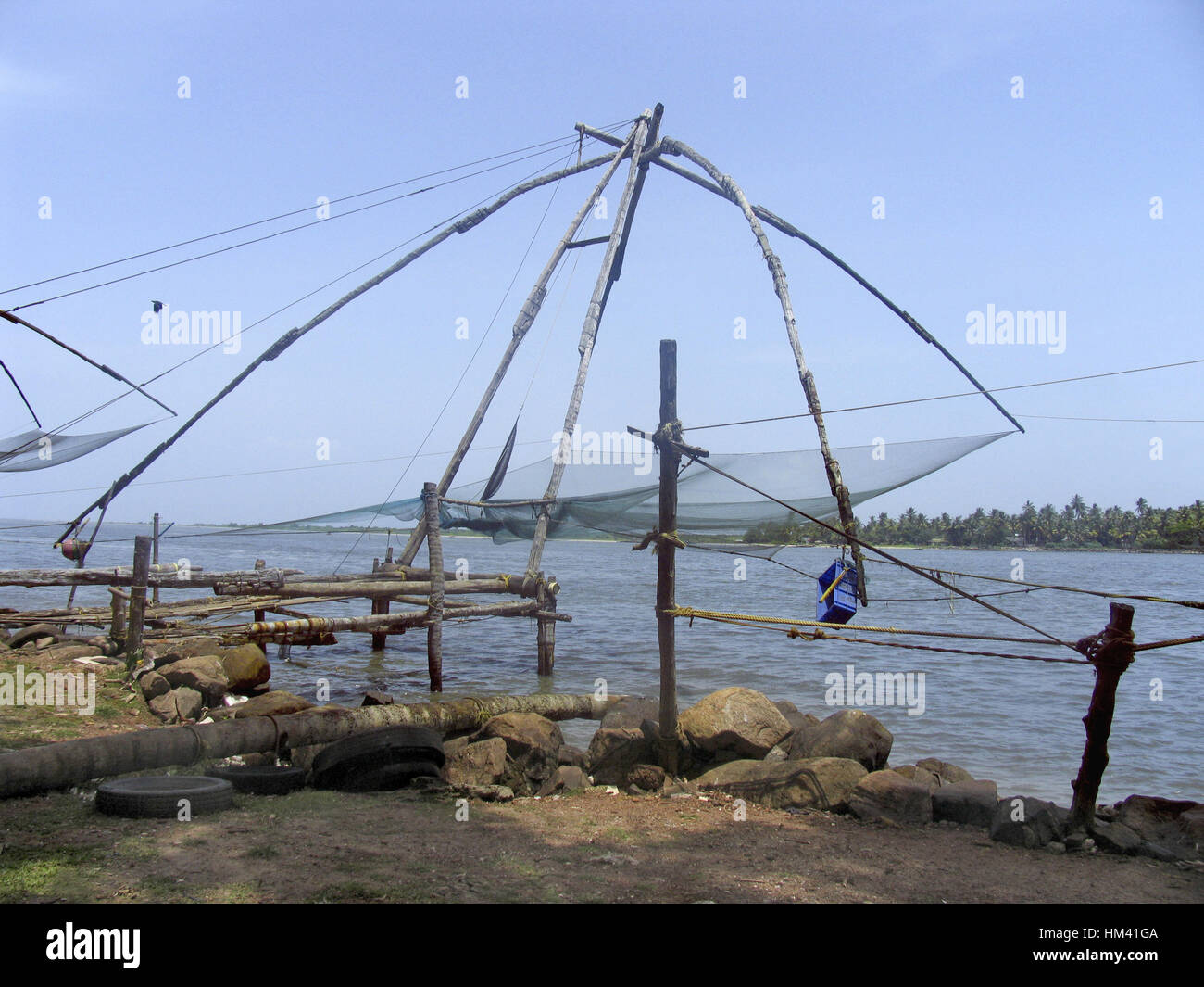 Chinese fishing nets. Cochin, Kerala, India Stock Photo - Alamy