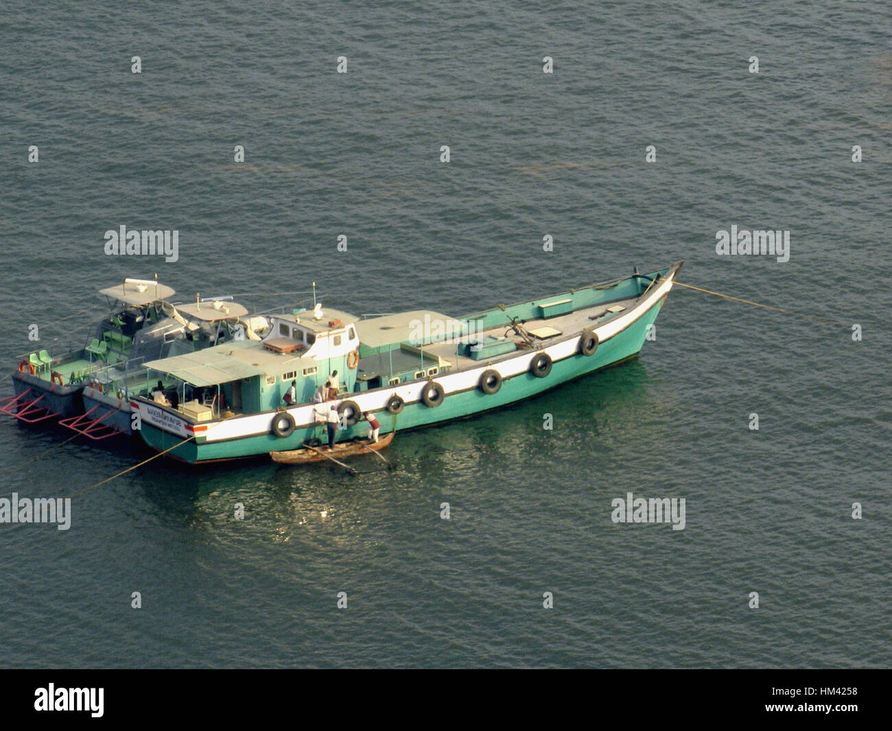 Boats moving on water Stock Photo - Alamy