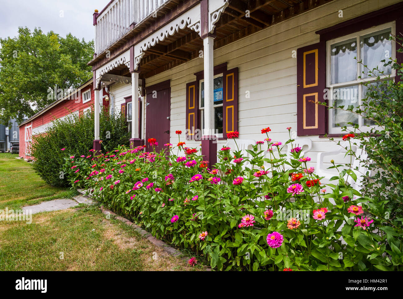 An historic restored Mennonite house/barn in Neubergthal, Manitoba ...