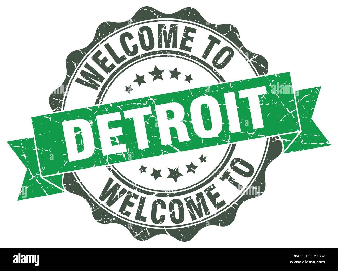 Detroit round ribbon seal Stock Vector Image & Art - Alamy