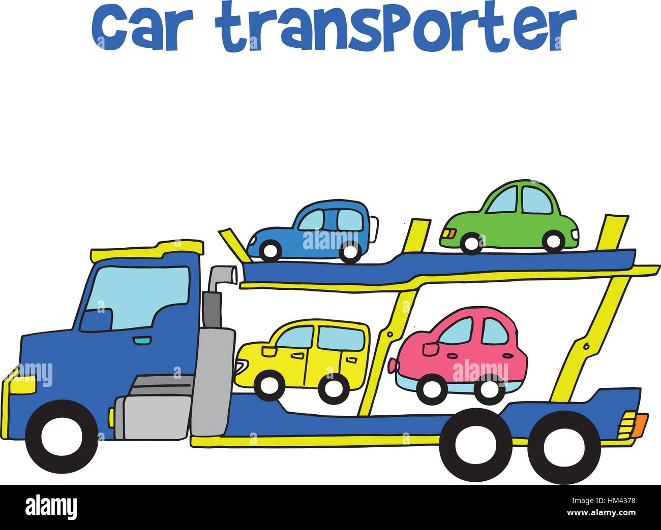 Car transporter of vector art Stock Vector Image & Art - Alamy