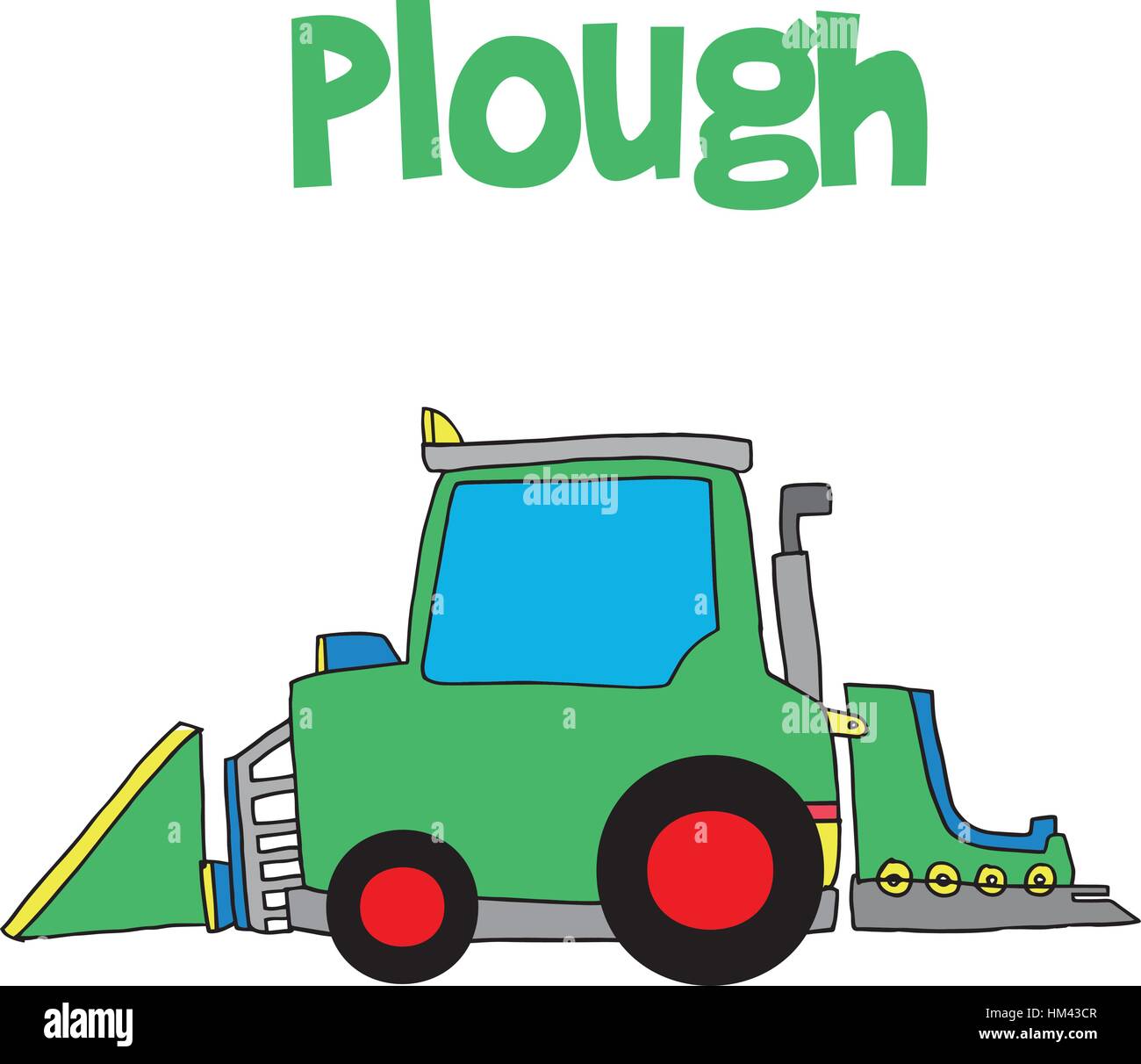 Hand draw of plough vector Stock Vector Image & Art - Alamy