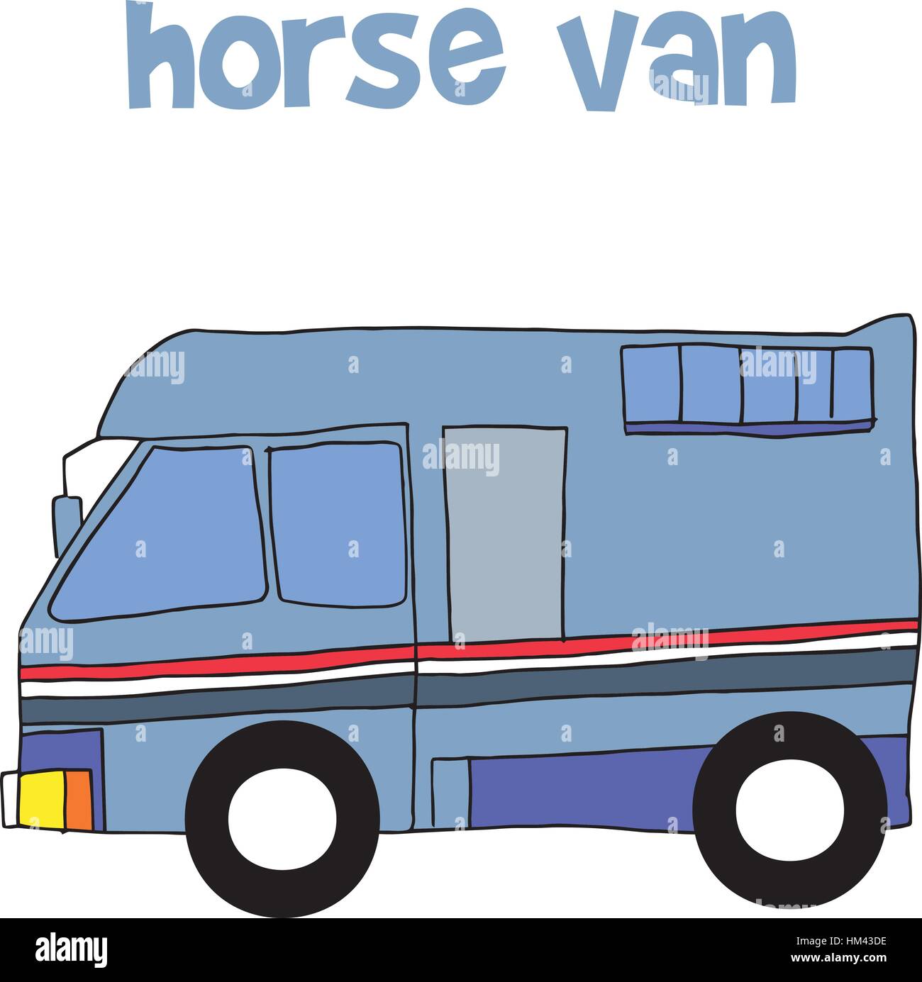 Hand draw transportation van hi-res stock photography and images - Alamy