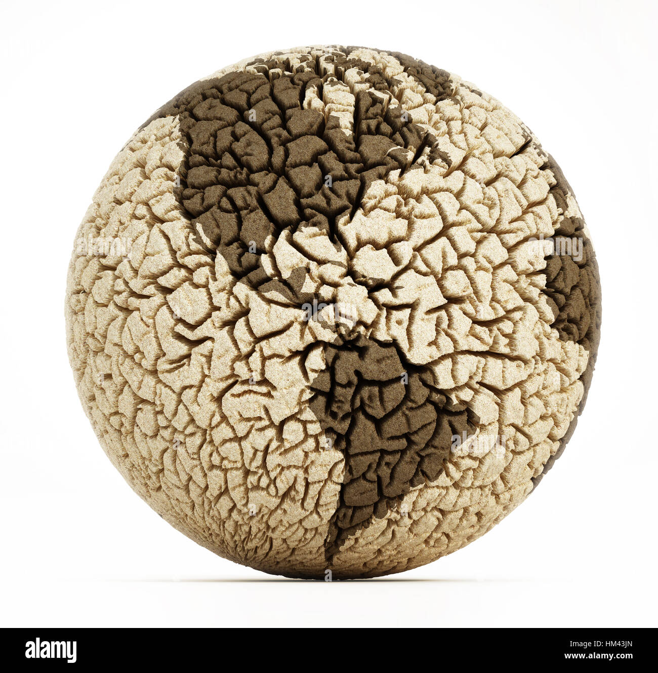 Deserted earth with cracked soil. 3D illustration Stock Photo - Alamy