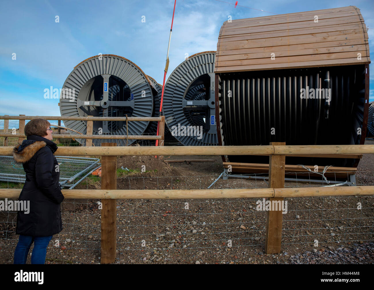 Cable reels hi-res stock photography and images - Alamy