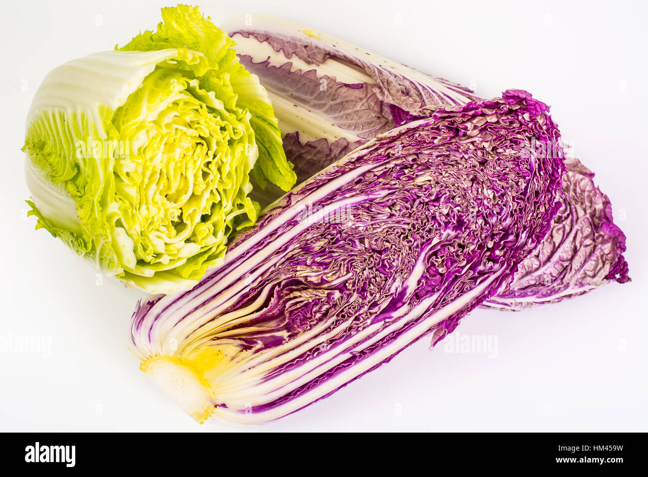 Red Chinese cabbage on a light background Stock Photo - Alamy