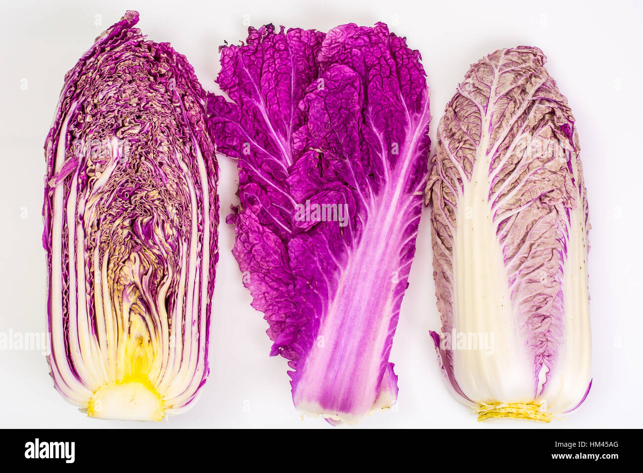 Red Chinese cabbage on a light background Stock Photo - Alamy