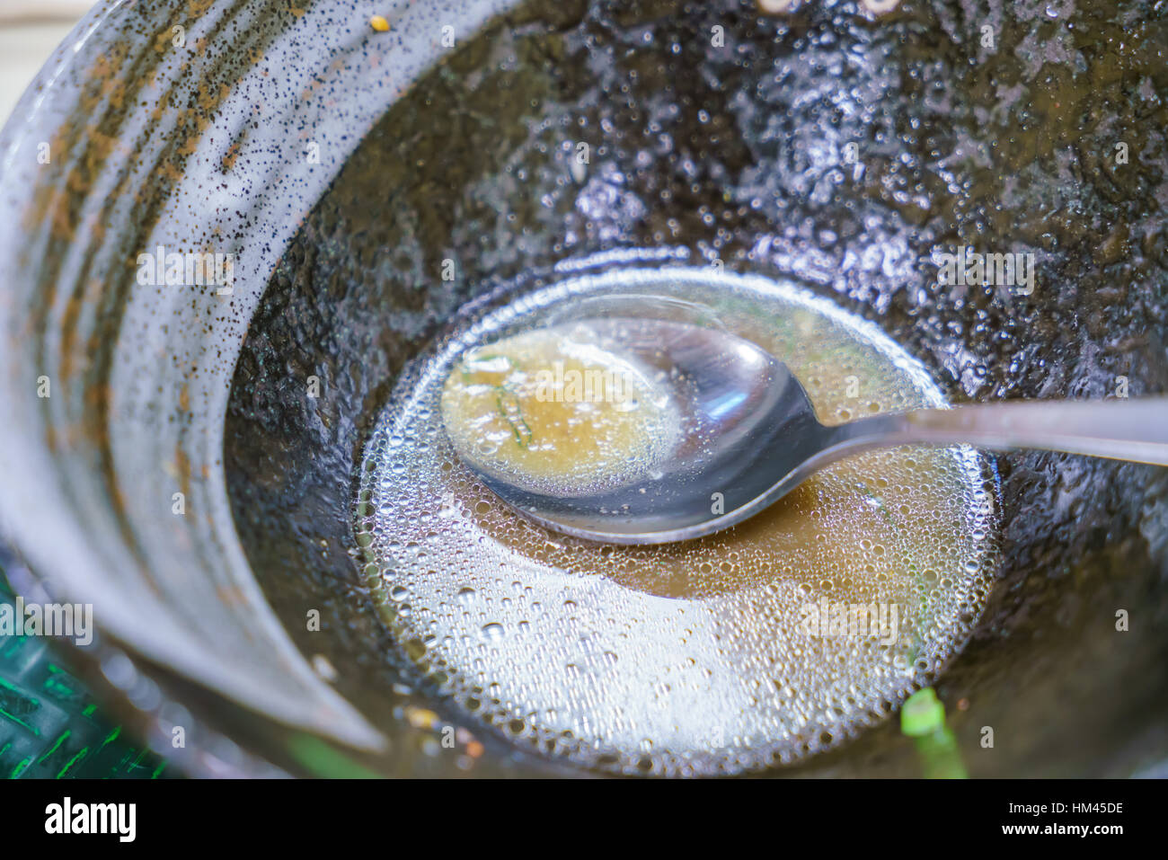 Empty Japanese ramen noodle on table Stock Photo - Alamy