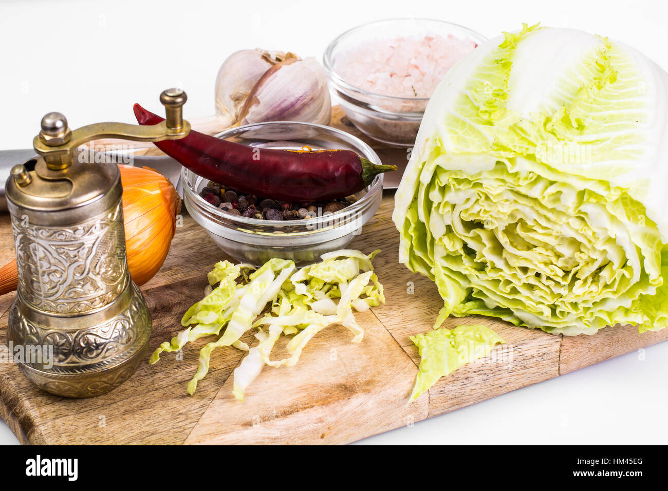 Shredded Chinese cabbage salad Stock Photo - Alamy