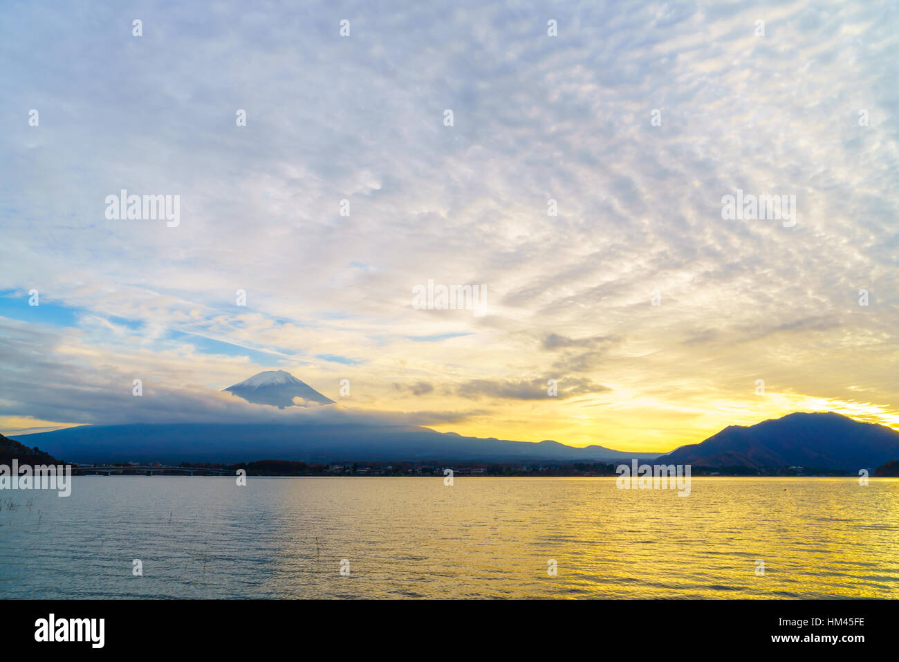Mount Fuji sunset, Japan Stock Photo - Alamy