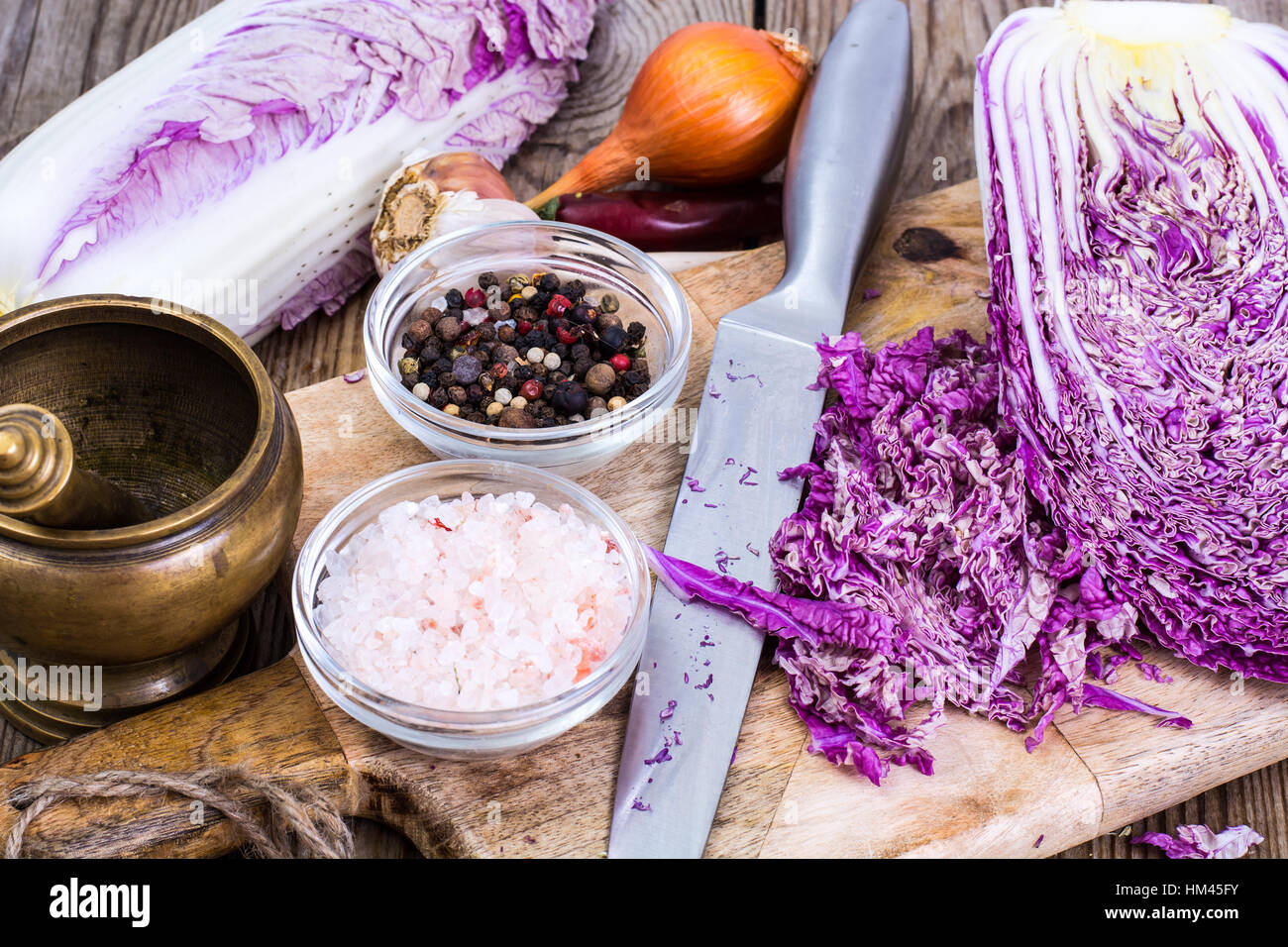 Shredded Chinese cabbage salad Stock Photo - Alamy
