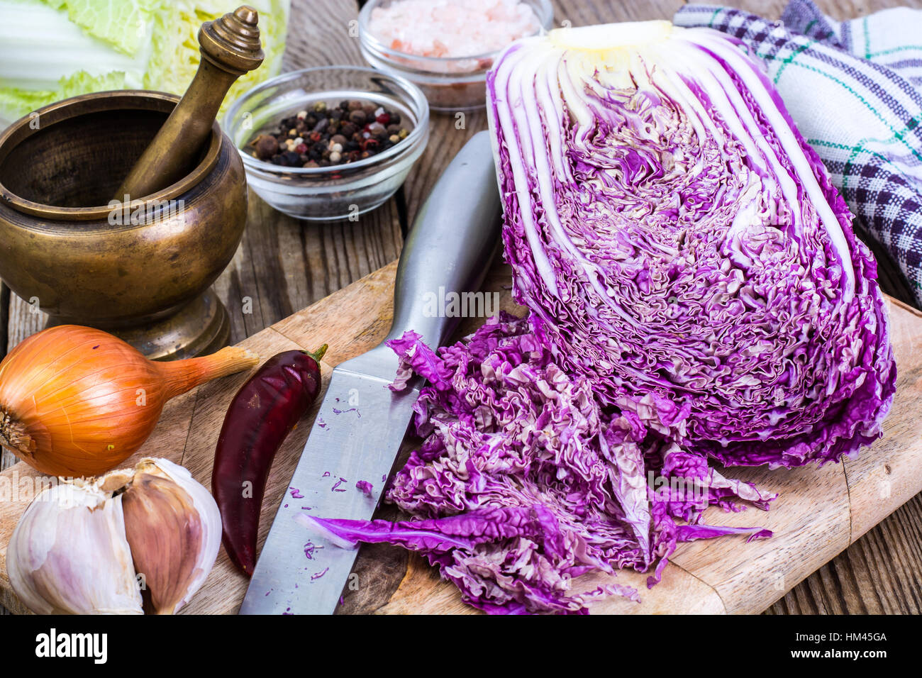 Shredded Chinese cabbage salad Stock Photo - Alamy