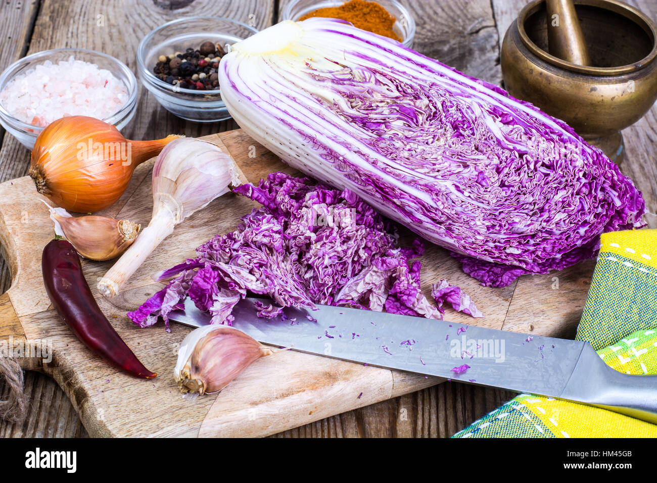 Shredded Chinese cabbage salad Stock Photo - Alamy