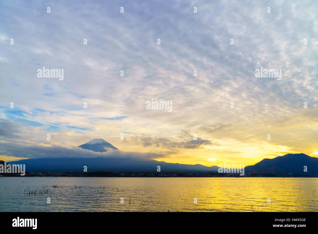 Mount Fuji sunset, Japan Stock Photo - Alamy