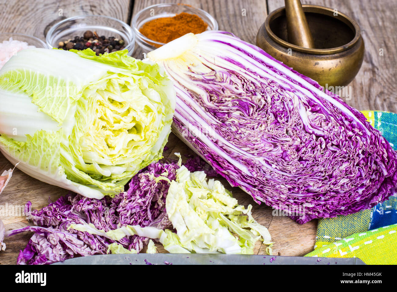 Shredded Chinese cabbage salad Stock Photo - Alamy