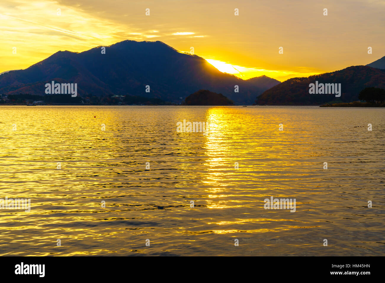 Mountain sunset, Japan Stock Photo - Alamy