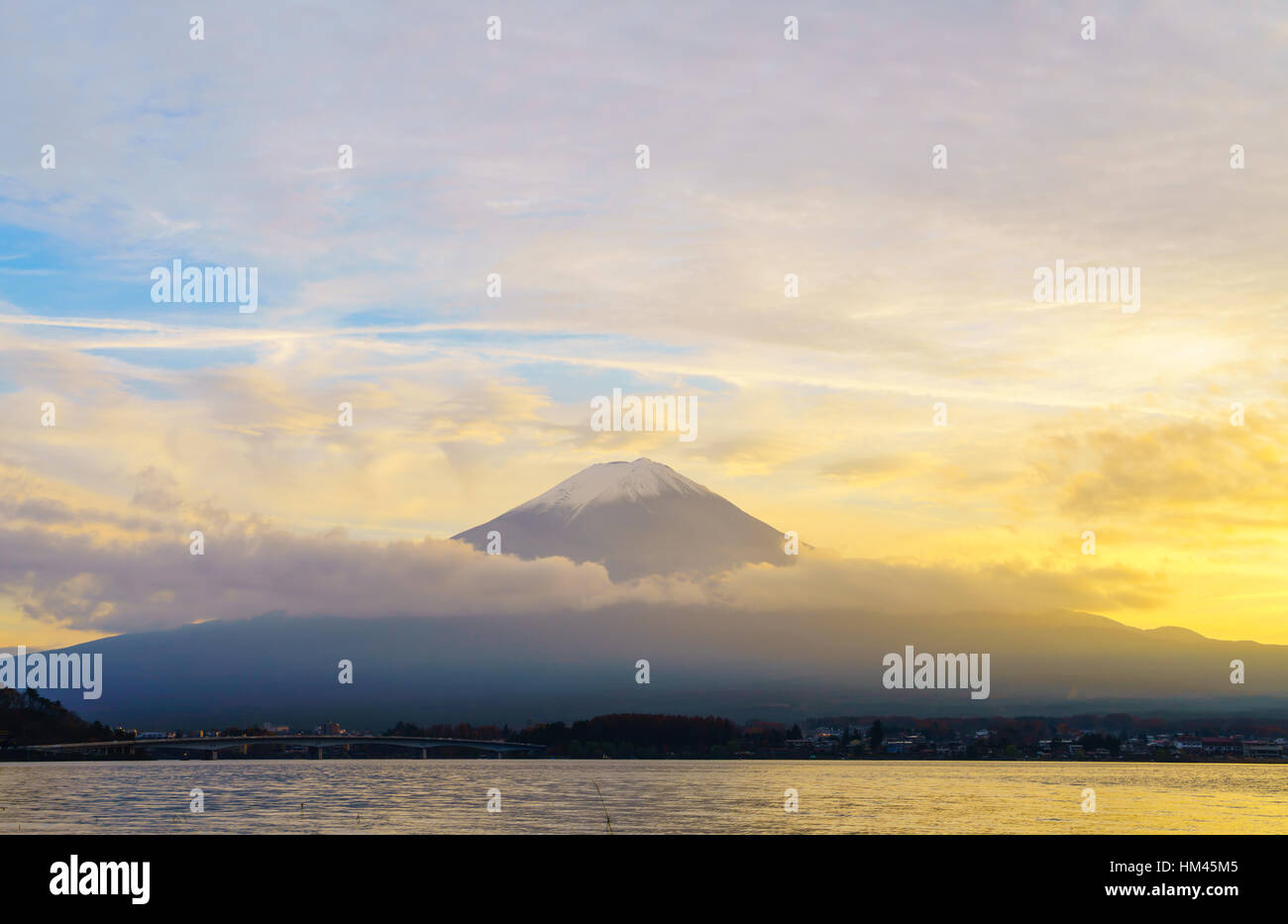 Mount Fuji sunset, Japan Stock Photo - Alamy