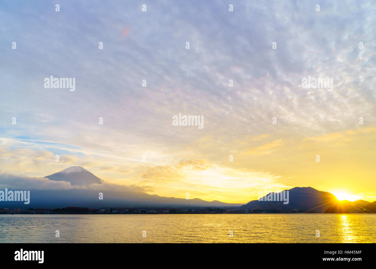 Mount Fuji sunset, Japan Stock Photo - Alamy