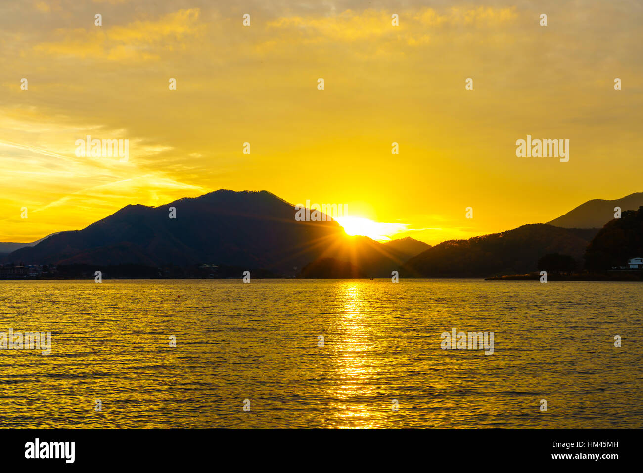 Mountain sunset, Japan Stock Photo - Alamy