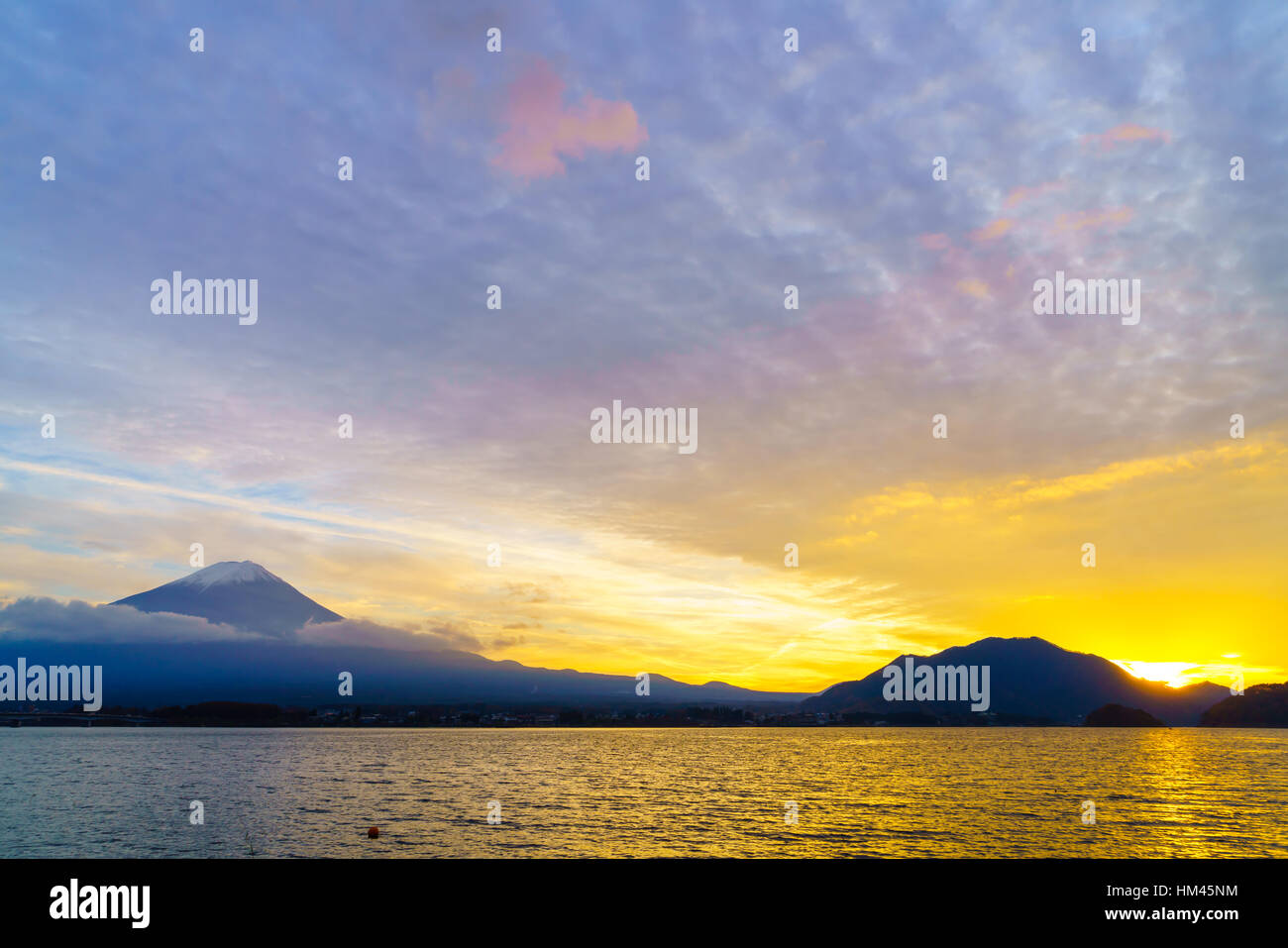 Mount Fuji sunset, Japan Stock Photo - Alamy