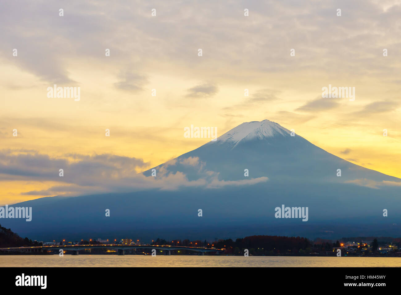Mount Fuji sunset, Japan Stock Photo - Alamy