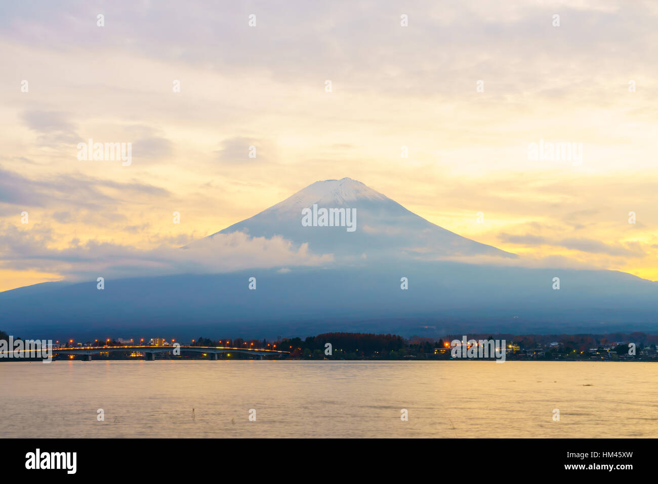 Mount Fuji sunset, Japan Stock Photo - Alamy
