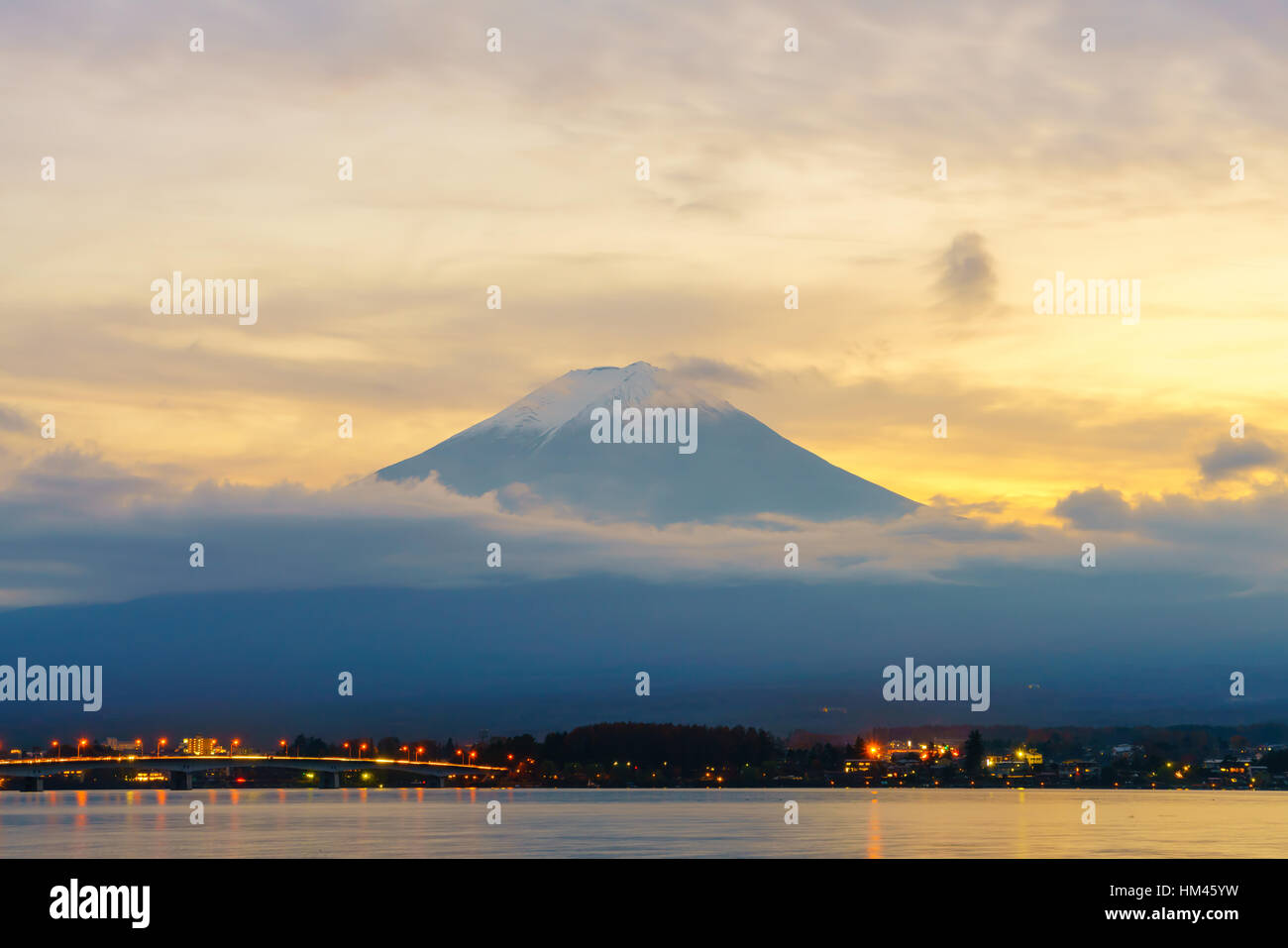 Mount Fuji sunset, Japan Stock Photo - Alamy
