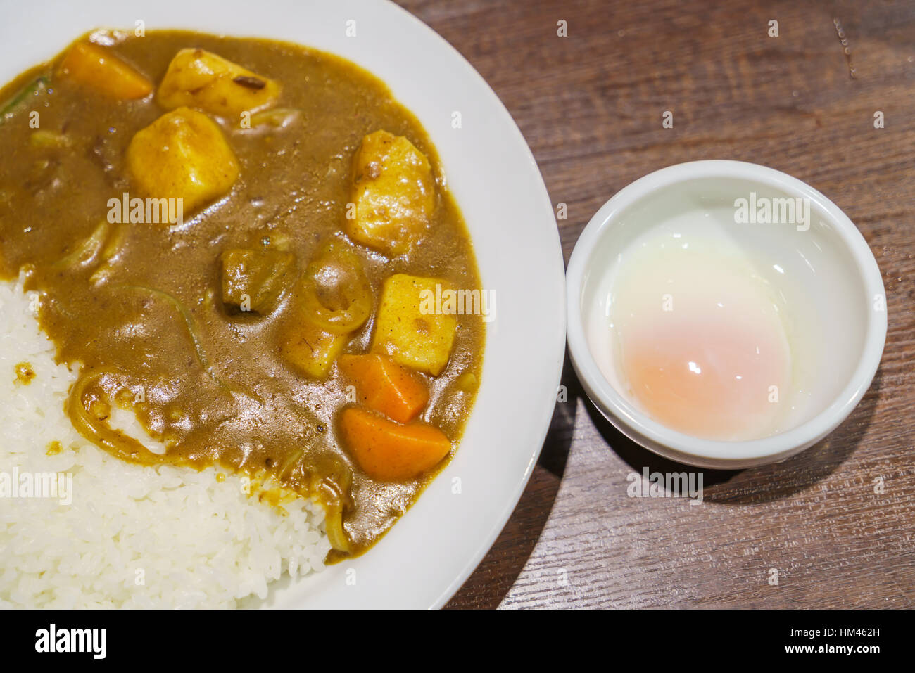 Japanese food style curry with rice Stock Photo - Alamy