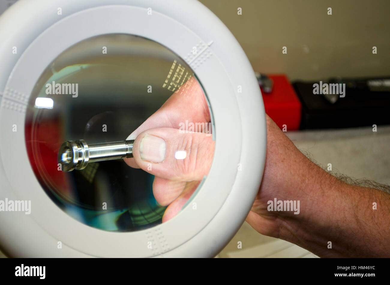 quality control magnified inspection of precision engineered components ...