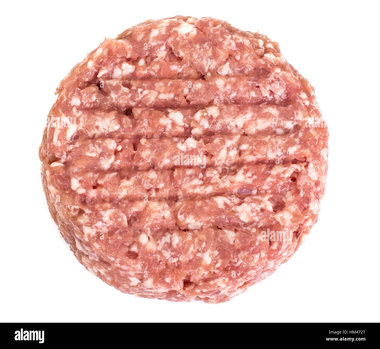 Stuffing and press for burger on white background Stock Photo - Alamy