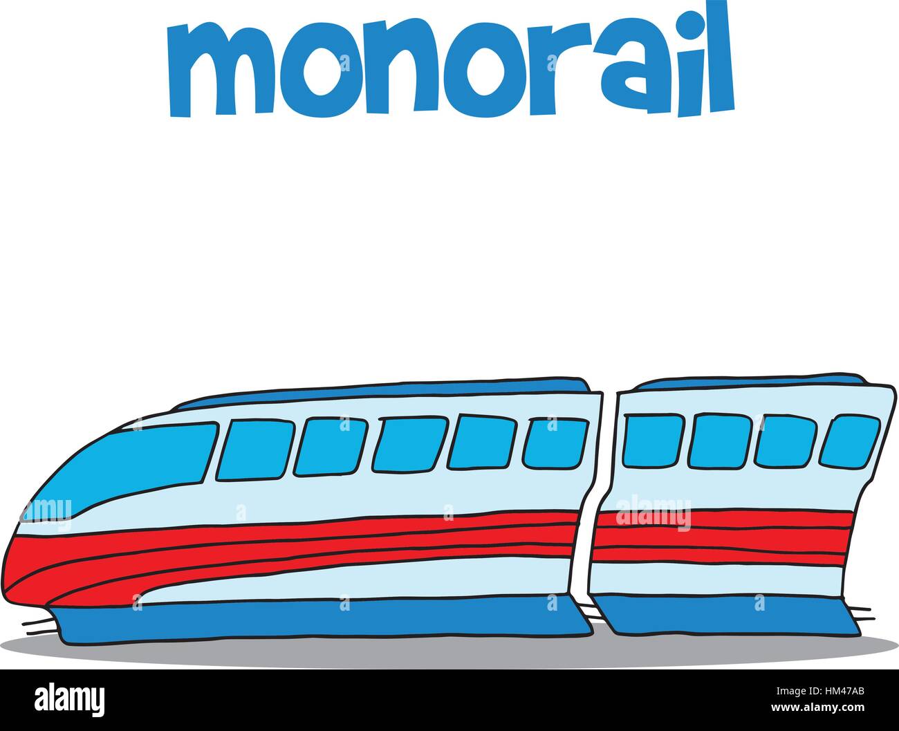 Vector art of monorail hand draw Stock Vector Image & Art - Alamy