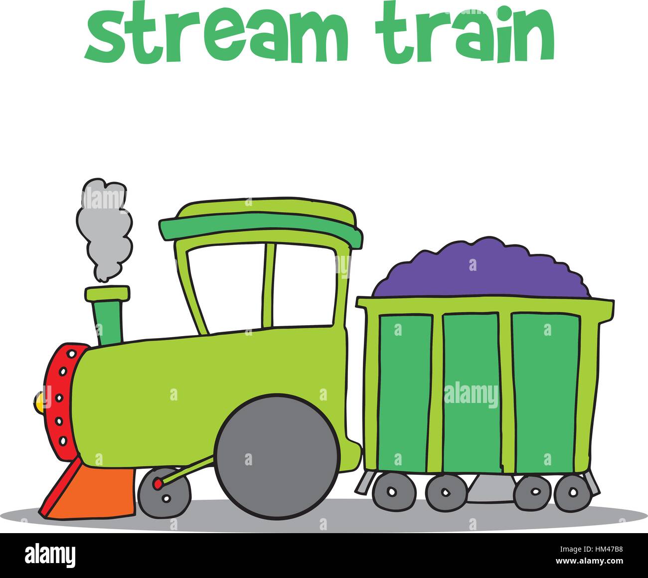Steam train cartoon vector art Stock Vector Image & Art - Alamy