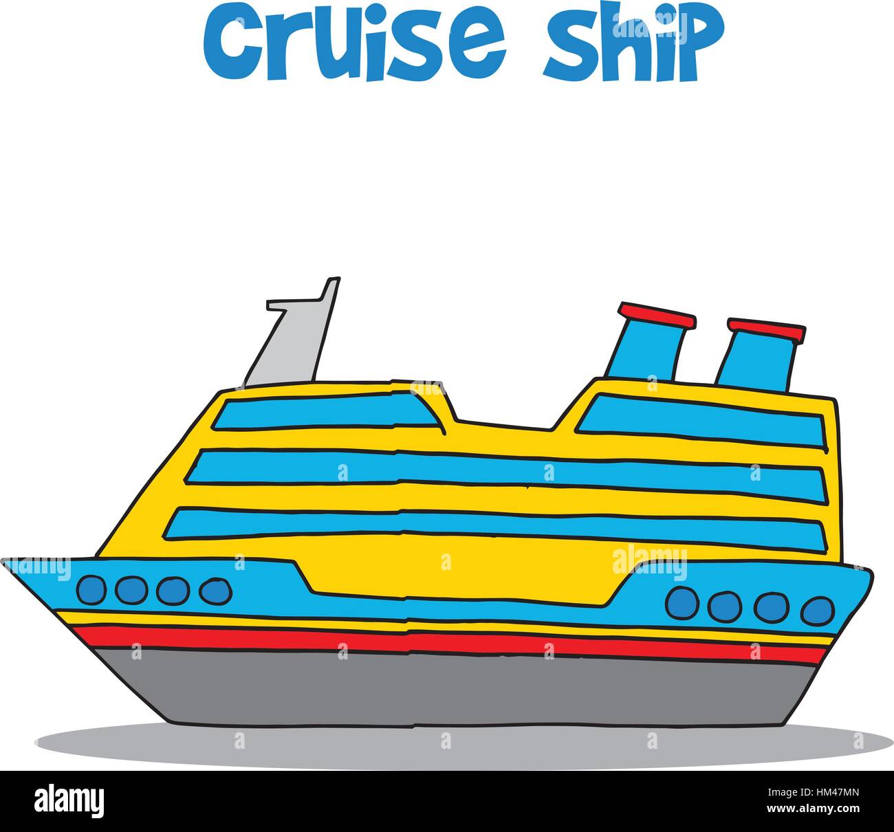 Container ship of vector art illustration Stock Vector Image & Art - Alamy