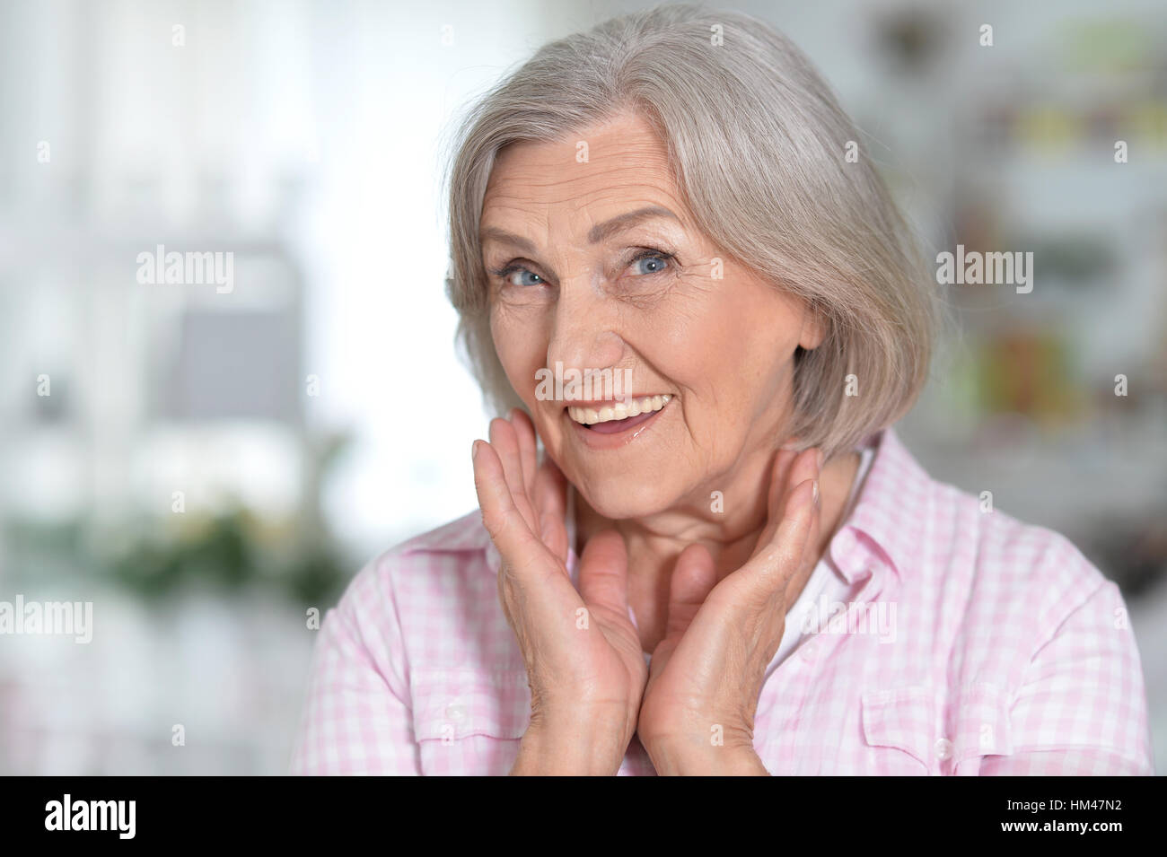 mature woman portrait happy ang smiling Stock Photo - Alamy