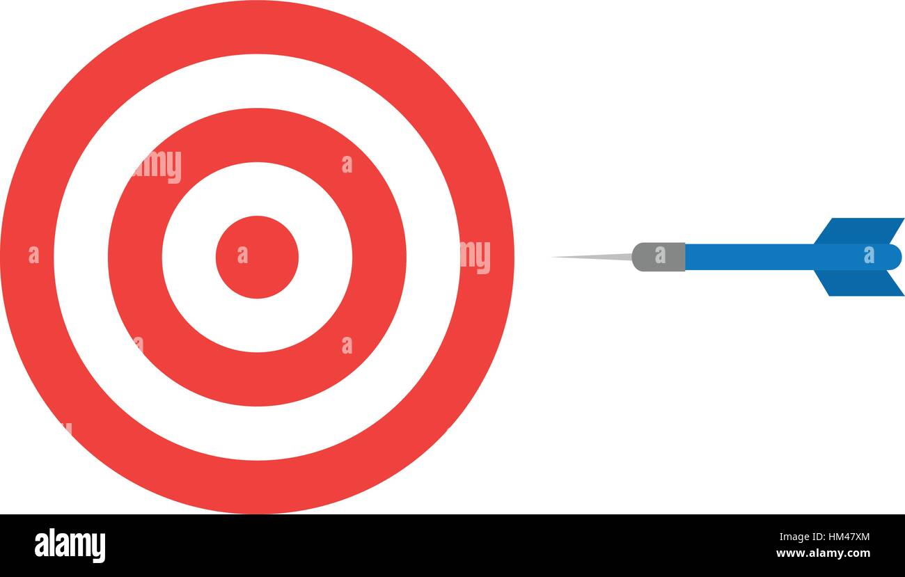 Vector red bullseye and blue dart Stock Vector Image & Art - Alamy
