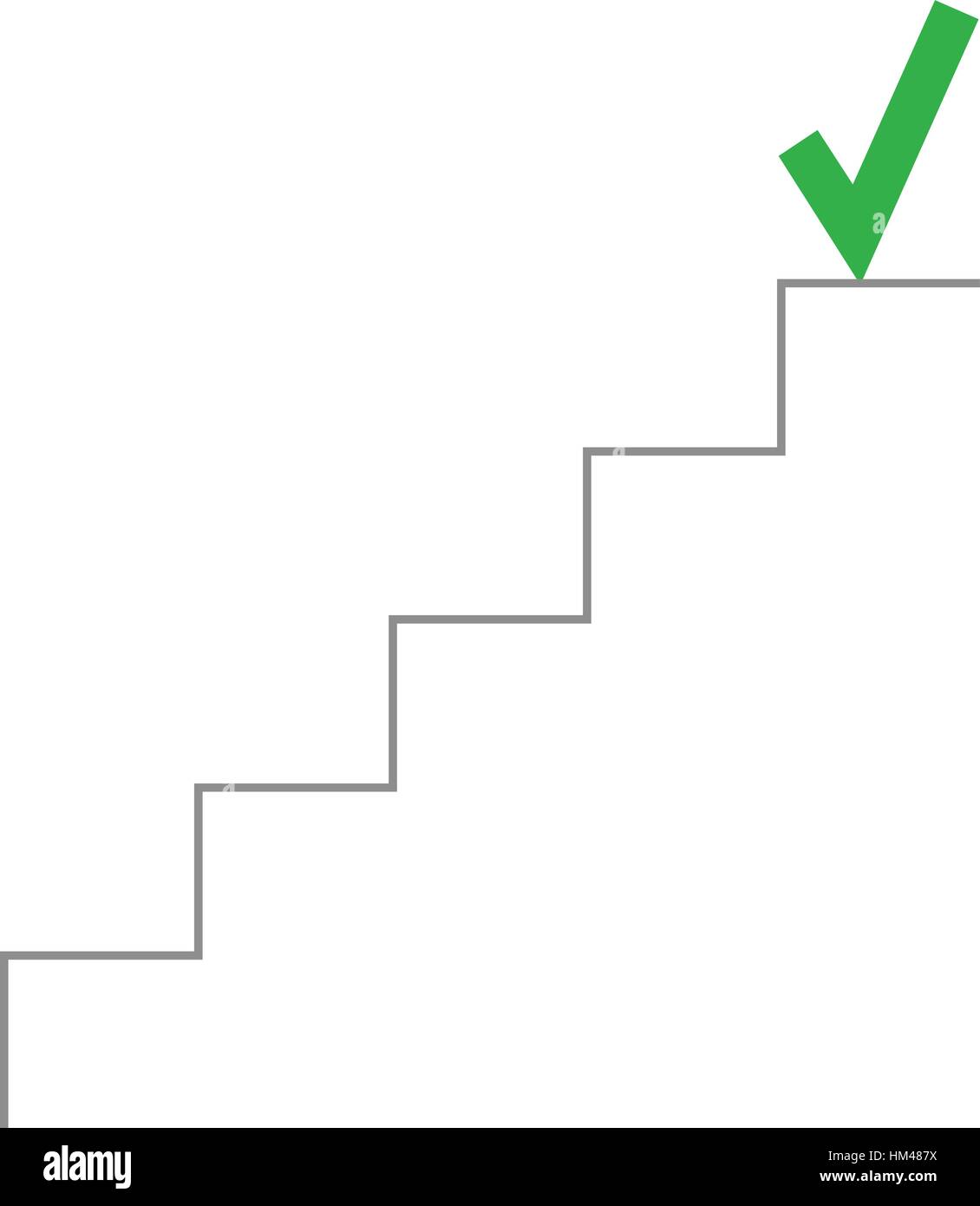 Vector green check mark on top of stairs Stock Vector Image & Art - Alamy
