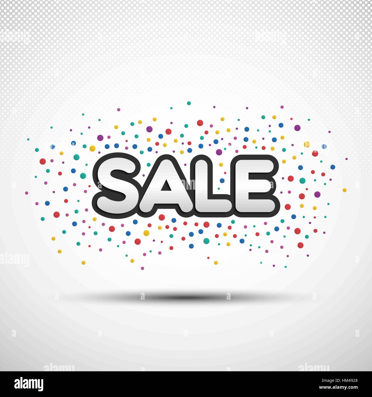 Sale word with colored round confetti for your design Stock Vector ...