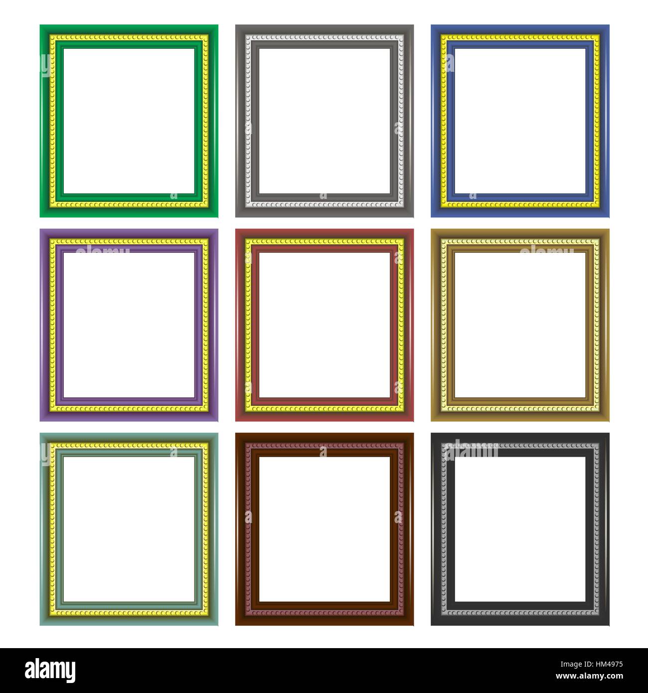 Set of Colorful Wooden Frames Stock Vector Image & Art - Alamy