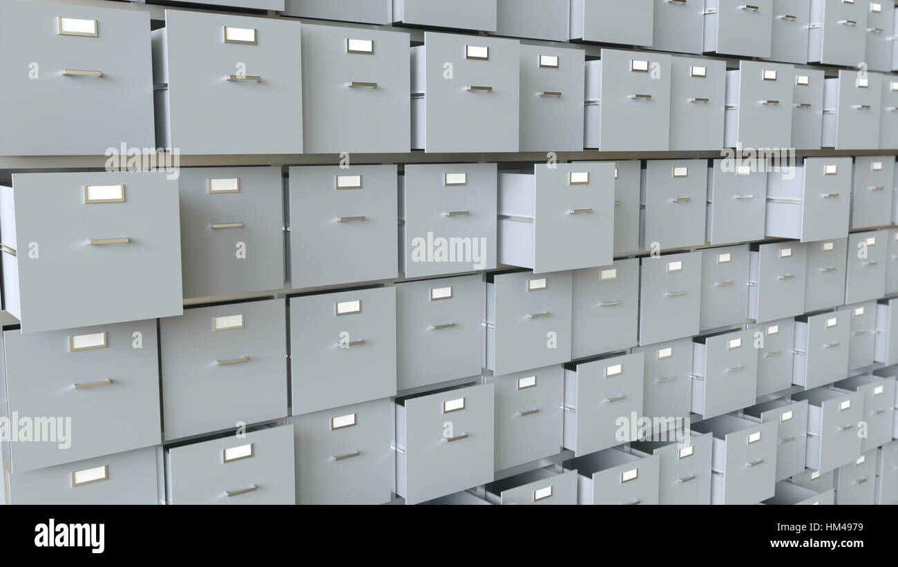 Data collection in containers - 3D Rendering Stock Photo - Alamy