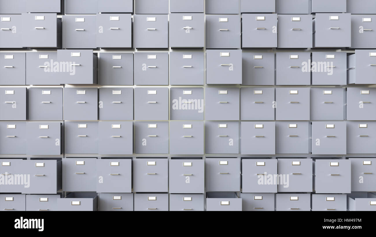 Data collection in containers - 3D Rendering Stock Photo - Alamy