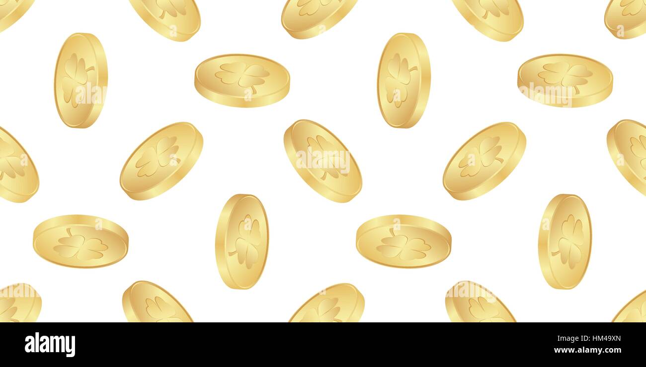 seamless of gold coins Stock Vector Image & Art - Alamy