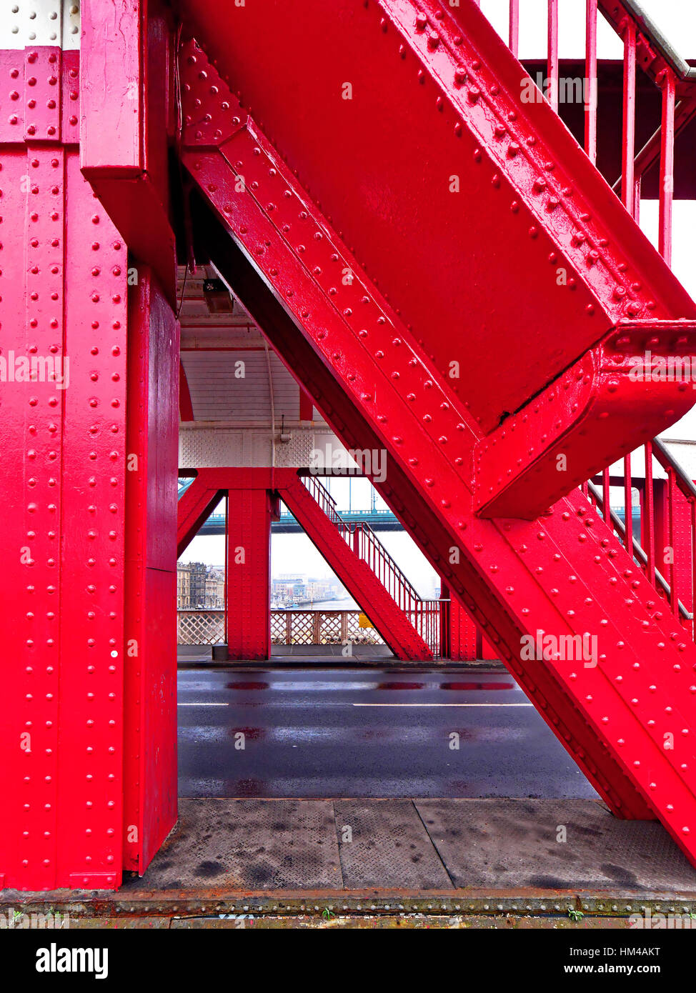 Newcastle Swing Bridge steel rivet girder detail Stock Photo - Alamy