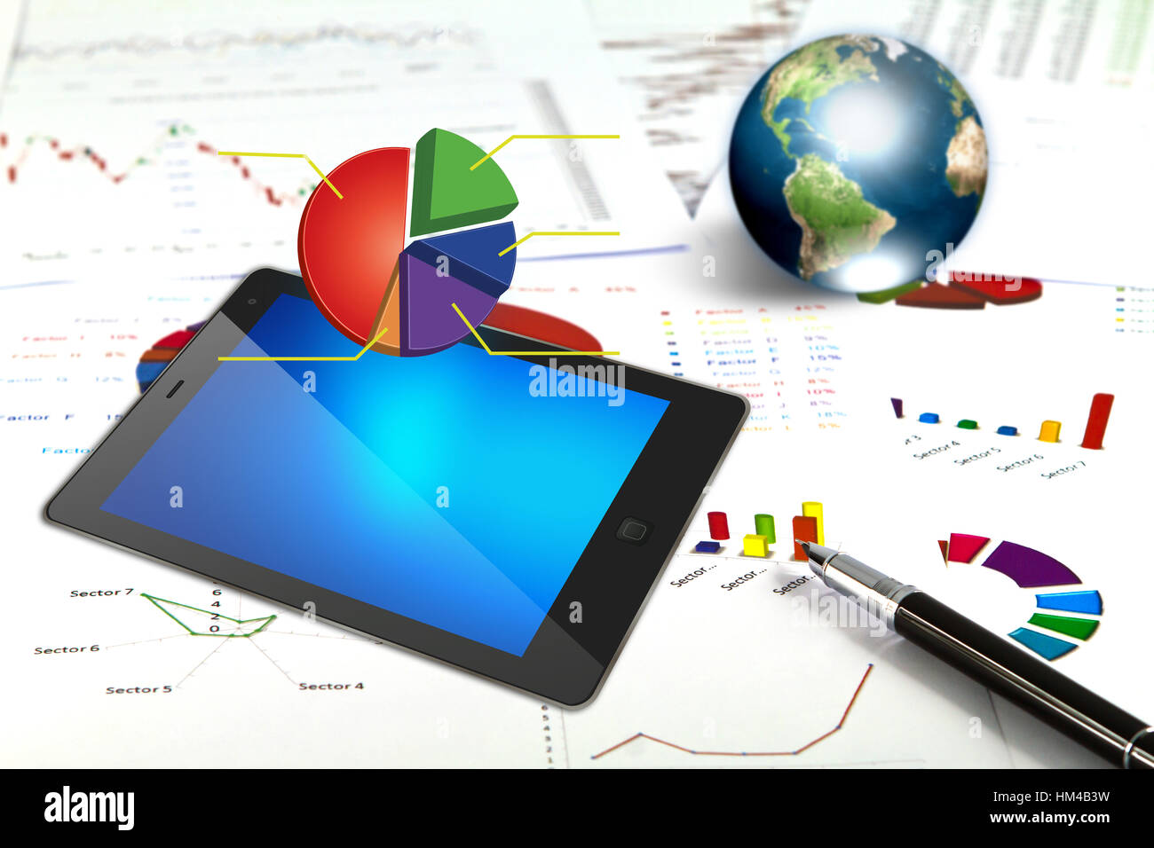 Touch pad and financial Graphs (Elements of this image furnished by ...
